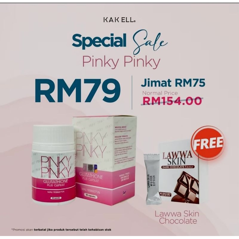 PINKY PINKY GLUTATHIONE (FREE) LAWWA SKIN CHOCOLATE (NP: RM154 ...