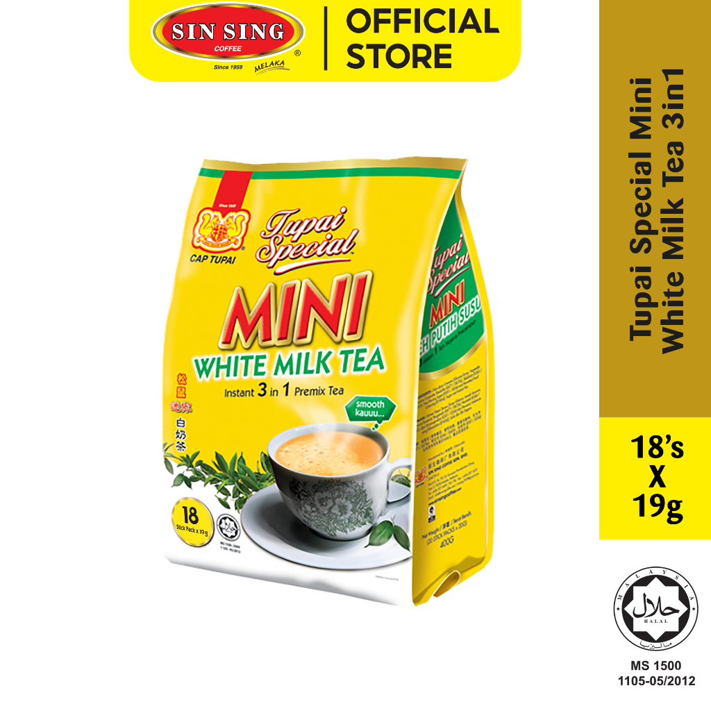 CAP TUPAI Mini White Milk Tea 3 in 1 | Teh Putih Susu Mini 3 dalam 1 ...