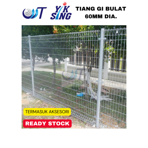 WT TIANG BULAT GI GALVANISED ROUND POST 60MM MURAH DARI KILANG | Shopee ...