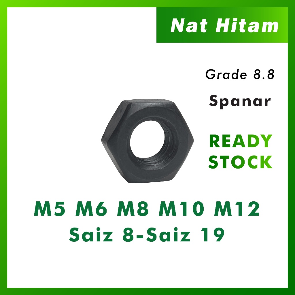 HEXAGON NUT/HEX NUT/SKRU NAT/HIGH TENSILE BOLT AND NUT | Shopee Malaysia