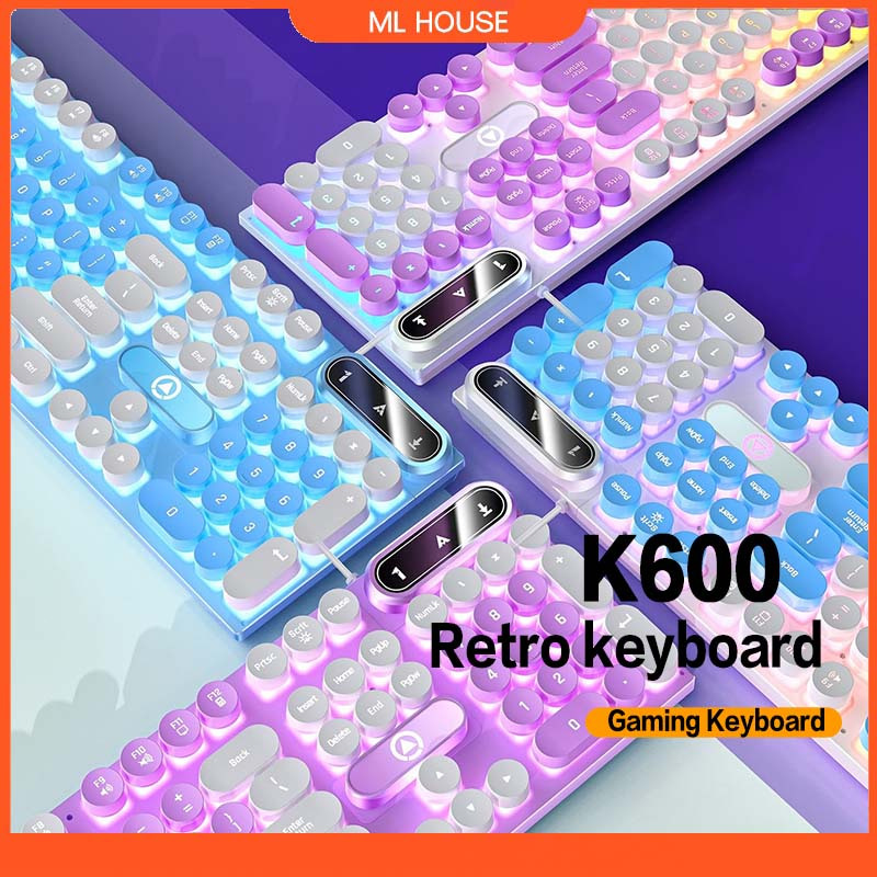 K600 Gaming Keyboard Mouse Mixed Luminous Gaming Keyboard Colorful ...