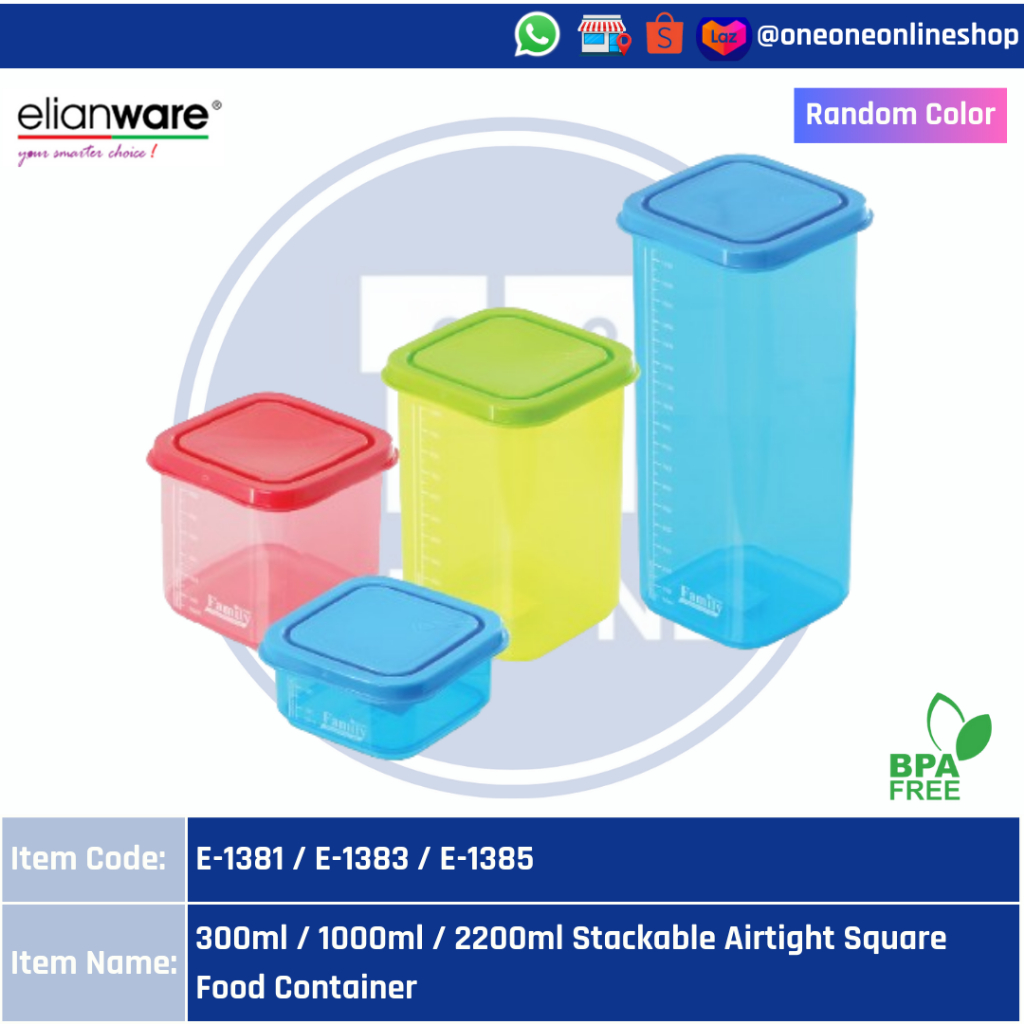 E-1381 / E-1383 / E-1385 300ml / 1000ml / 2200ml Stackable Airtight ...