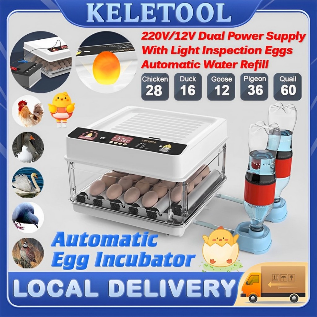 Egg Incubator Automatic Thermostatic Chicken Hatching Machine Penetas Telur Ayam Itik Inkubator ...