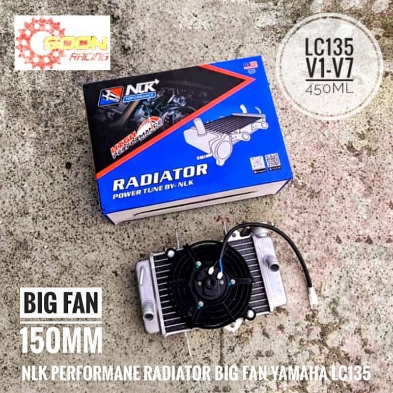 NLK PERFORMANCE LC135 RADIATOR RACING 450ML BIG FAN YAMAHA LC135 V1 V2 ...