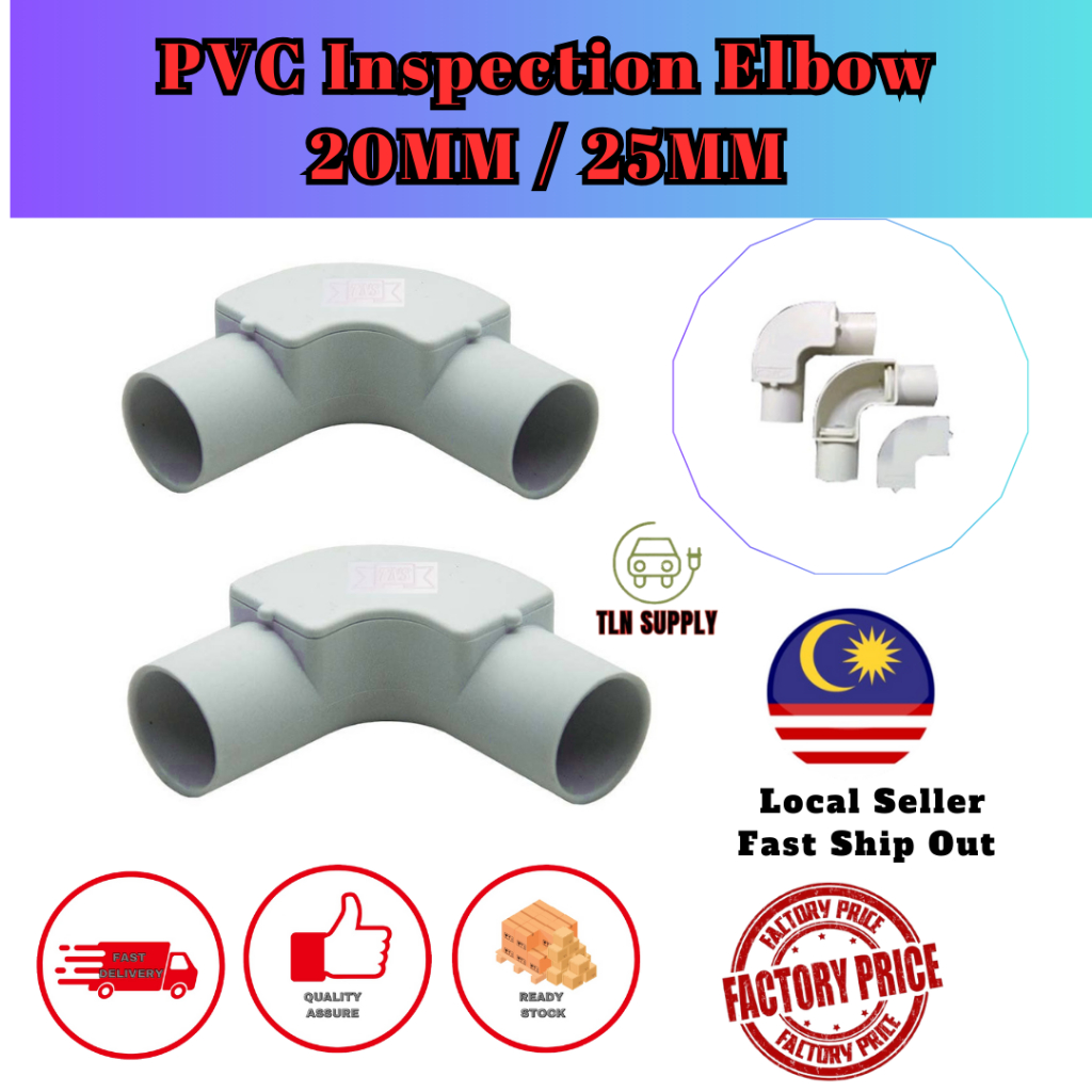 100psc/50pcs/30pcs PVC Inspection Elbow Conduit Fitting (20mm / 25mm ...