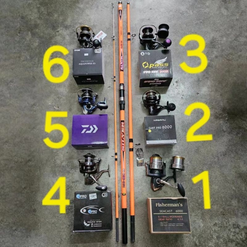 SET PANCING PANTAI (Joran Lineaeffe Silver Sand 14 Kaki ️Mesin Long ...