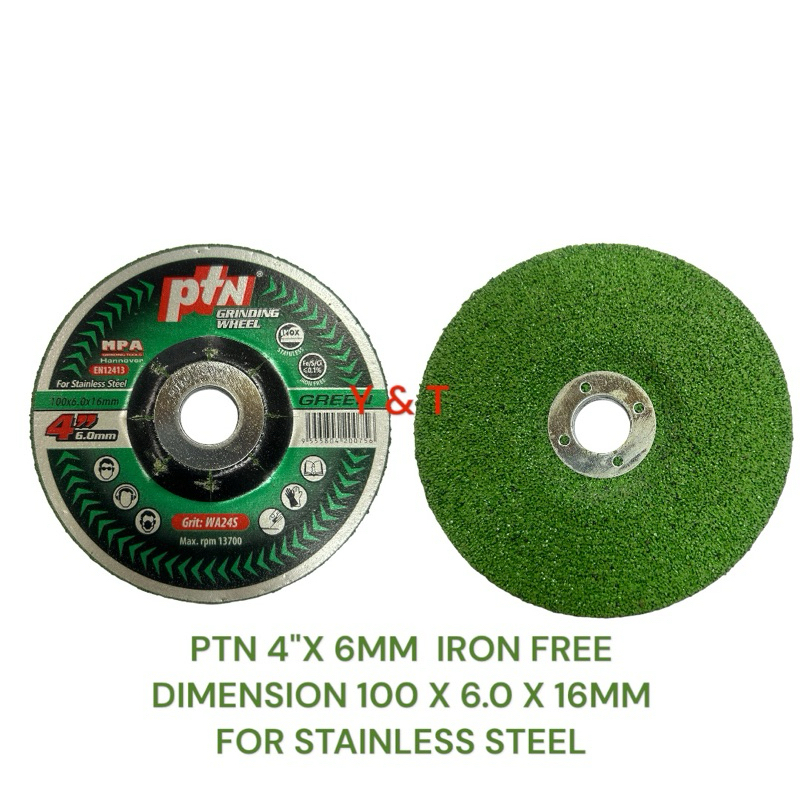 PTN 4" X 6.0MM GRINDING DISC/WHEEL [GREEN/RED | Shopee Malaysia
