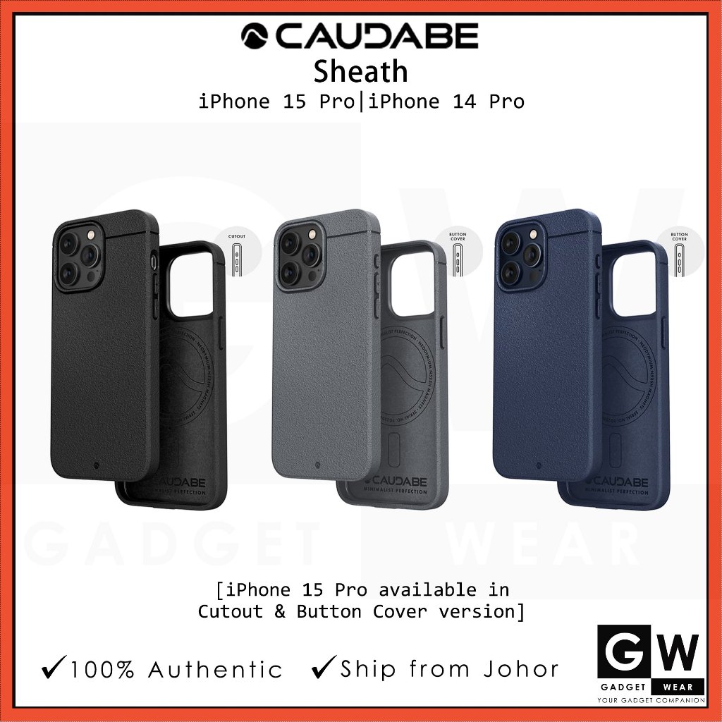 Caudabe Sheath for iPhone 15 14 Pro/ Max, Minimalism Flexible Polymer ...