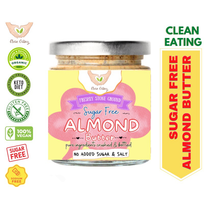 Clean Eating Almond Butter (Sugar Free, Keto, Dairy Free, No Salt ...