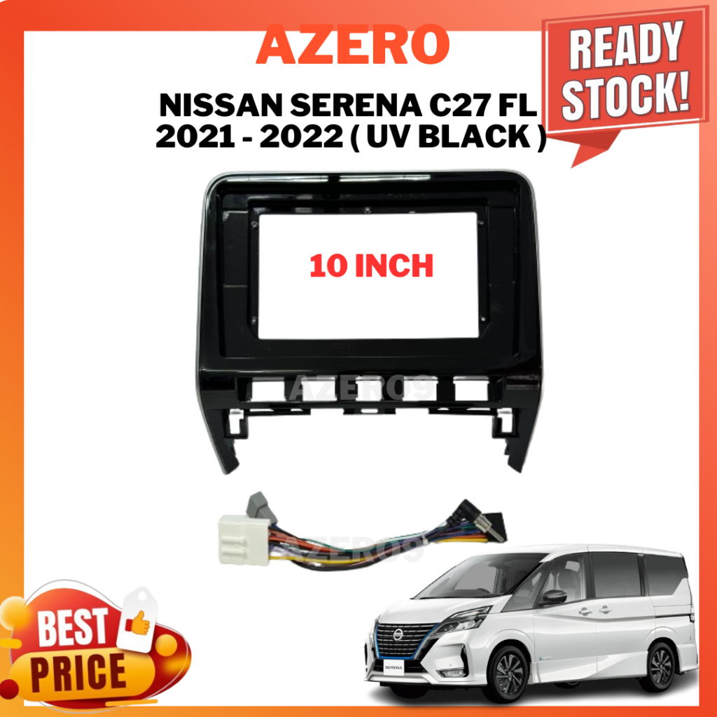 Android Player Casing 10" Nissan Serena C27 FL 2021 - 2022 ( UV Black ...