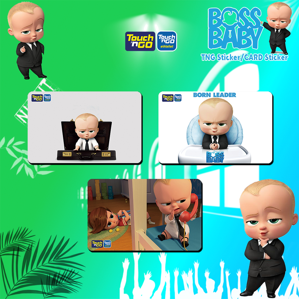 Boss baby TNG Sticker - Tng Touch N Go/Bank Card Sticker Cover ...