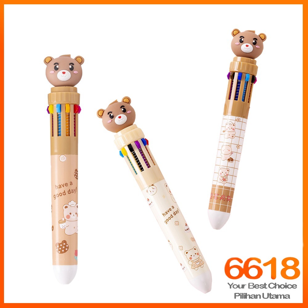 Pen Ballpoint Bear NE-10 Pen Ballpoint Bear Comel dengan Dakwat Cepat ...