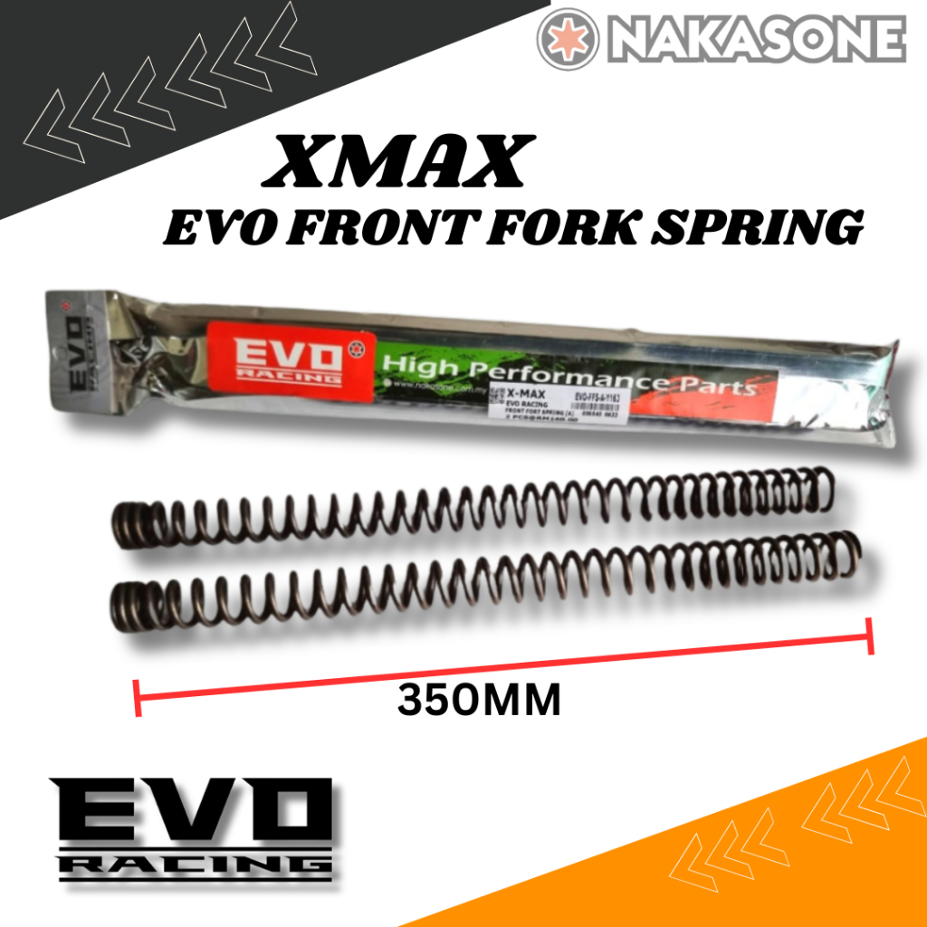 YAMAHA XMAX X-MAX EVO RACING FRONT FORK SPRING SET #READY STOCK [ 2PCS ...