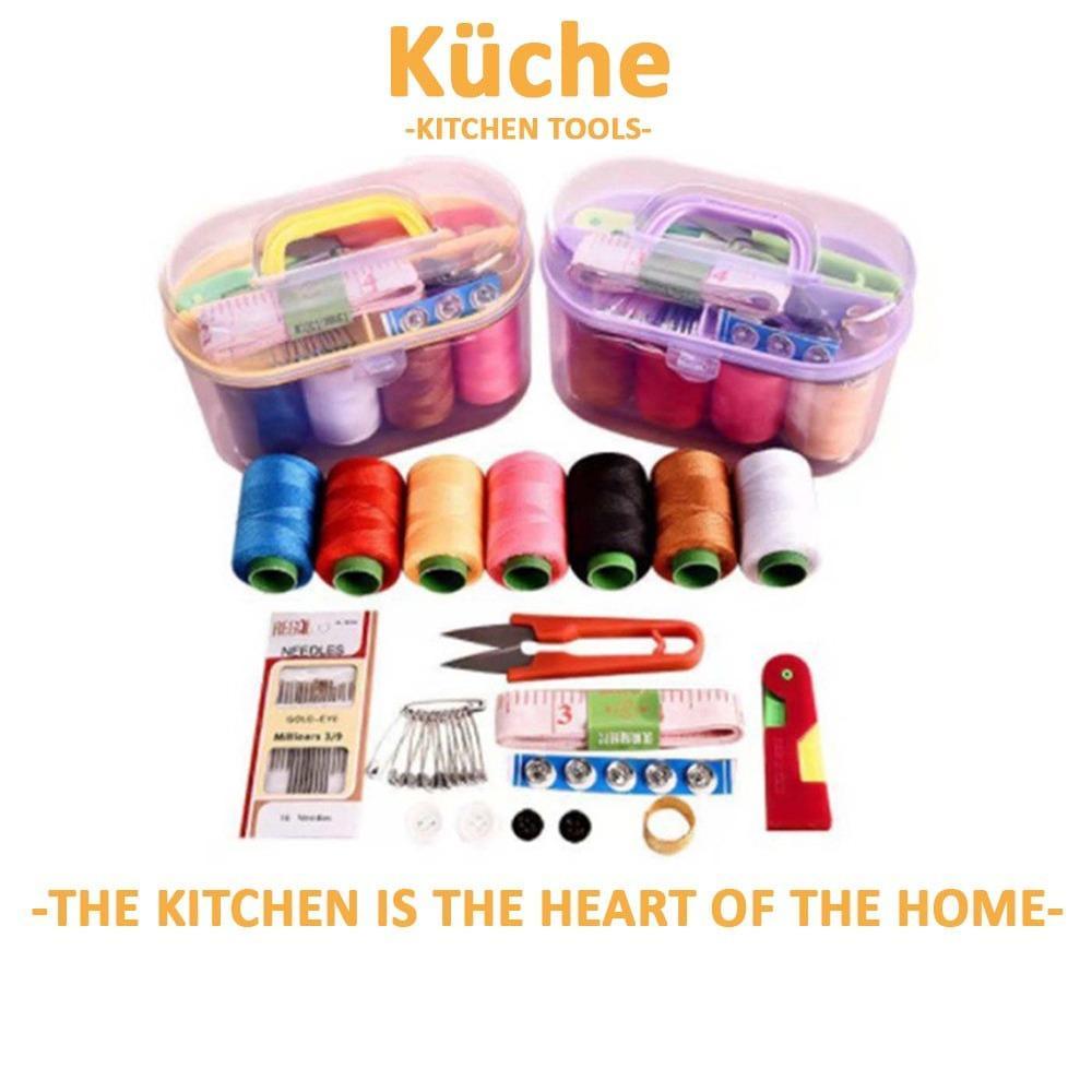 KUCHE Portable Hand Stitch Needle Thread Threader Tape Measure Thimble ...