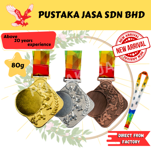 [JASA]FREE DESIGN METAL Medal/Medal Besi/Both Side Sticker With Ribbon ...