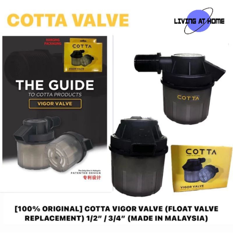 COTTA VIGOR VALVE ORIGINAL(FLOAT VALVE REPLACEMENT) 1/2” / 3/4” (MADE ...