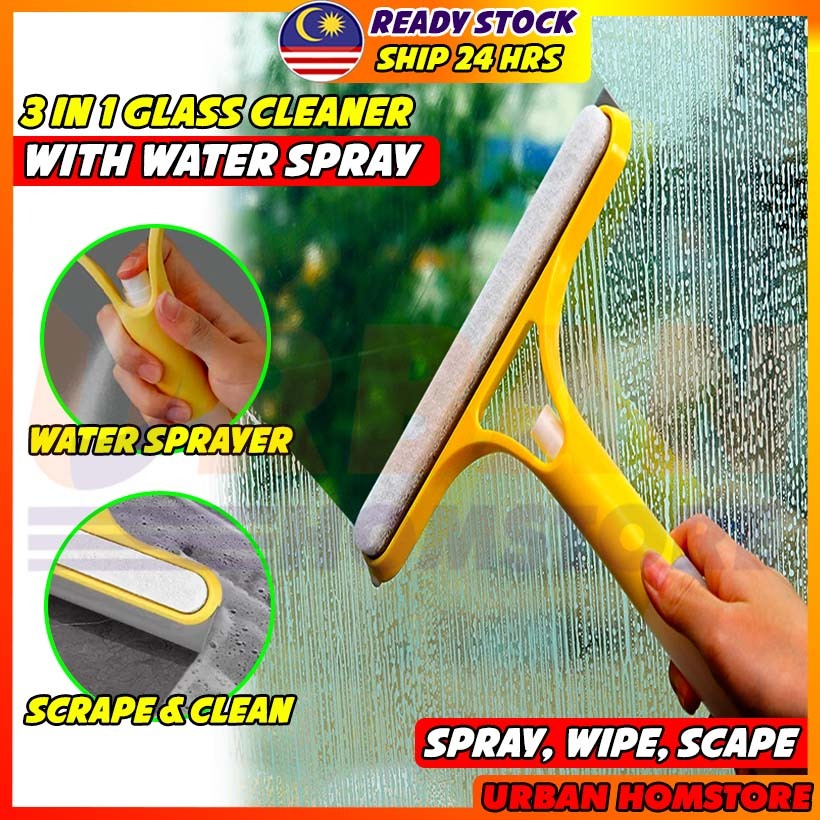 UBH 3 in 1 Window glass cleaner Window wiper squeegee Multi Spray/Wipe ...
