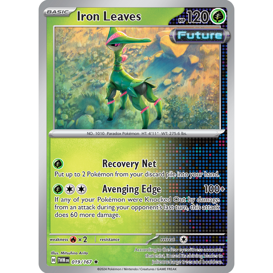 Pokemon TCG SV06 Twilight Masquerade 019/167 Iron Leaves Rare Normal ...