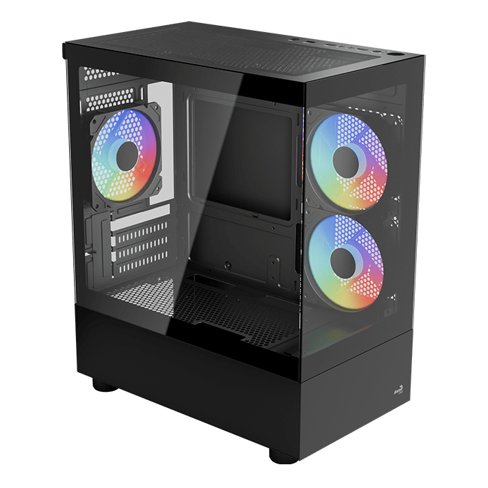 # AeroCool Viewport Mini - mATX T.G PC Case With 3x120mm Pre-Installed ...