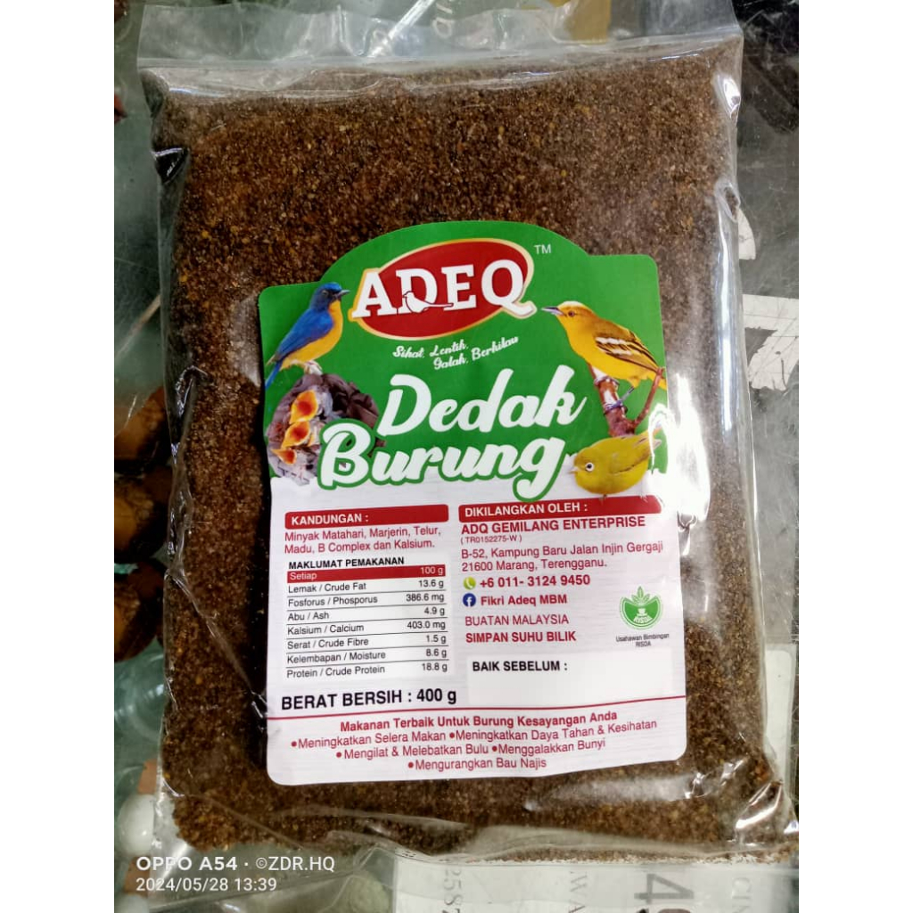 (DEDAK ANAK SUAP/MAKANAN BURUNG KECIL 400GM)/makanan burung cak lilin ...