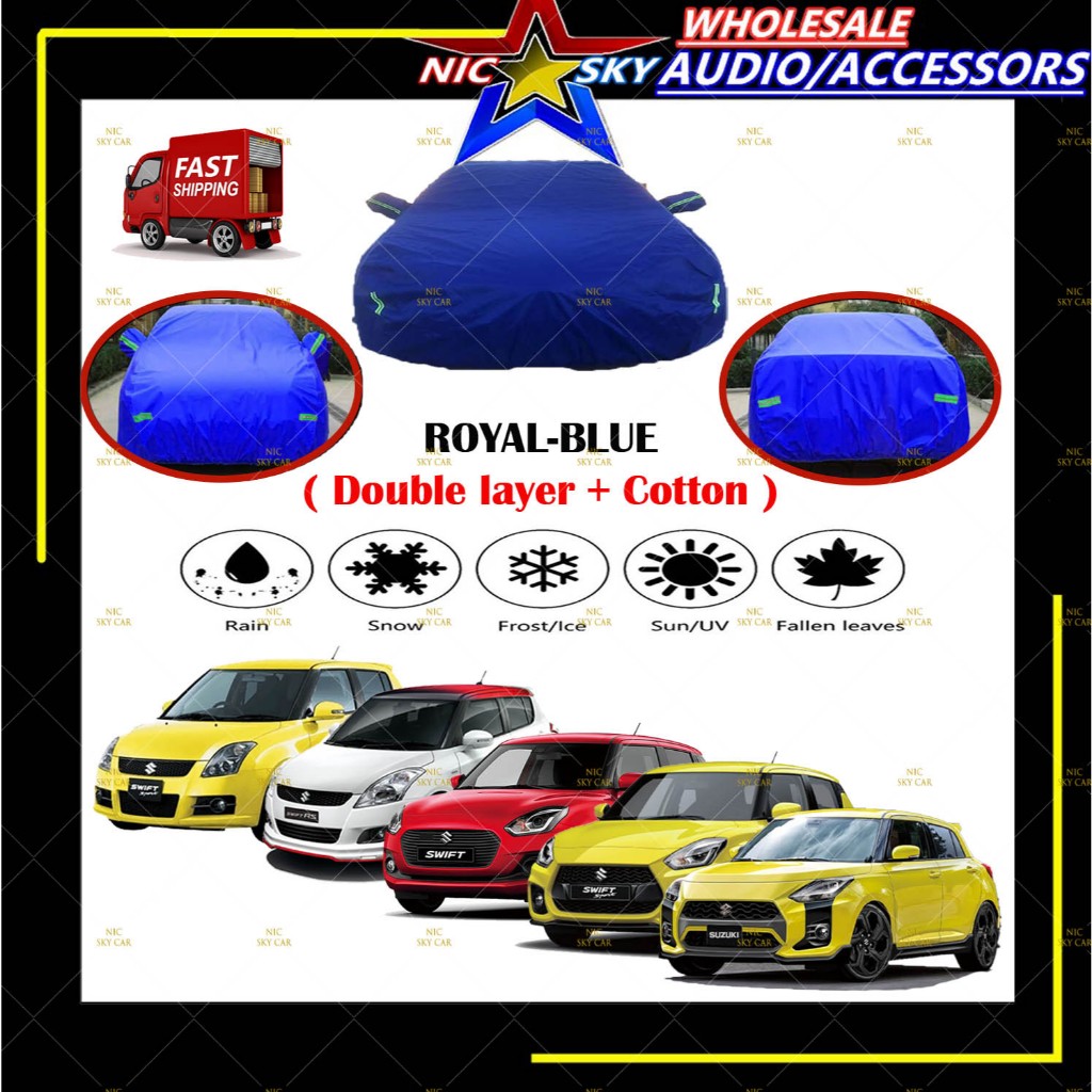 SUZUKI SWIFT Car Cover High-Quality ROYAL-BLUE Selimut kereta ...