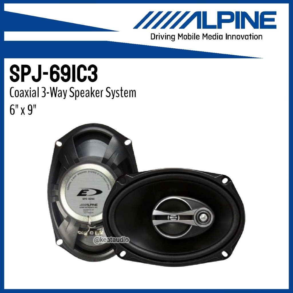 ORIGINAL ALPINE SPJ-691C3 6"x9" 2-WAY COAXIAL SPEAKER | Shopee Malaysia