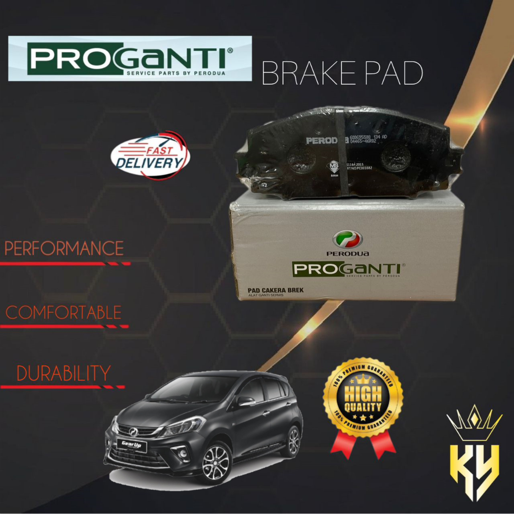 PROGANTI FRONT BRAKE PAD PERODUA MYVI NEW 2017 D20N (04465-20R01 ...