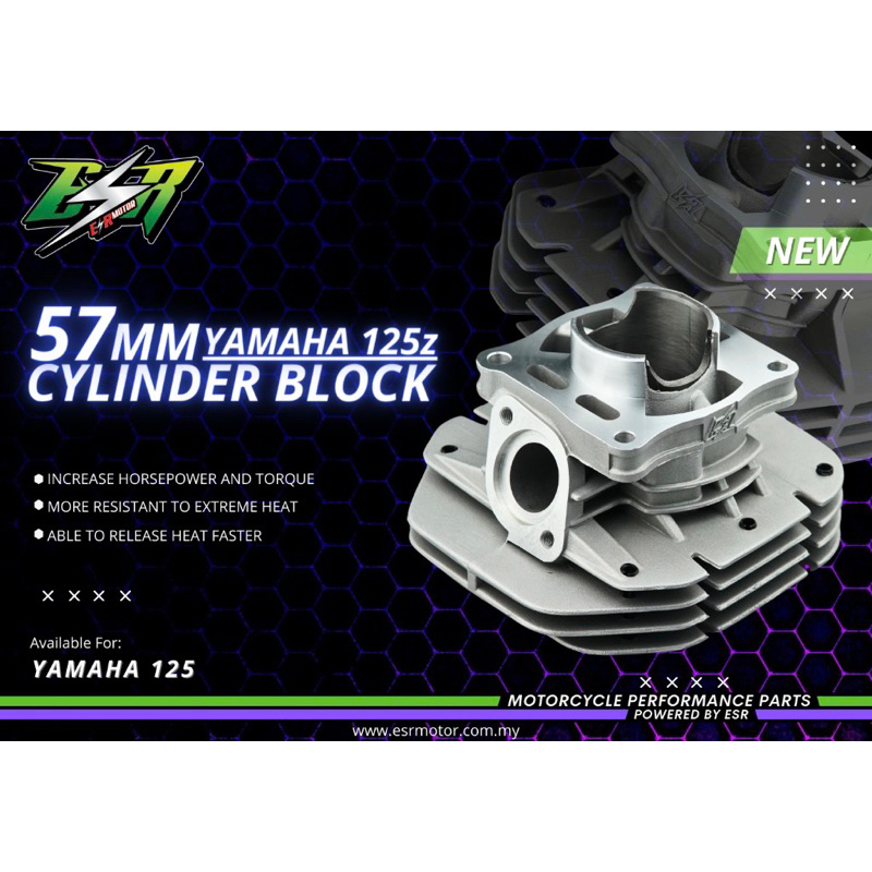 Y125Z CYLINDER BLOCK RACING 57MM 59MM ESR ORIGNNAL 100% FOR Y125ZR Y125Z 125Z 125ZR COMBO WITH ...