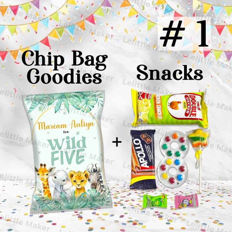 Chip Bag Goodies + SNACKS | Custom Chip Bag | Free DESIGN | Party gift ...