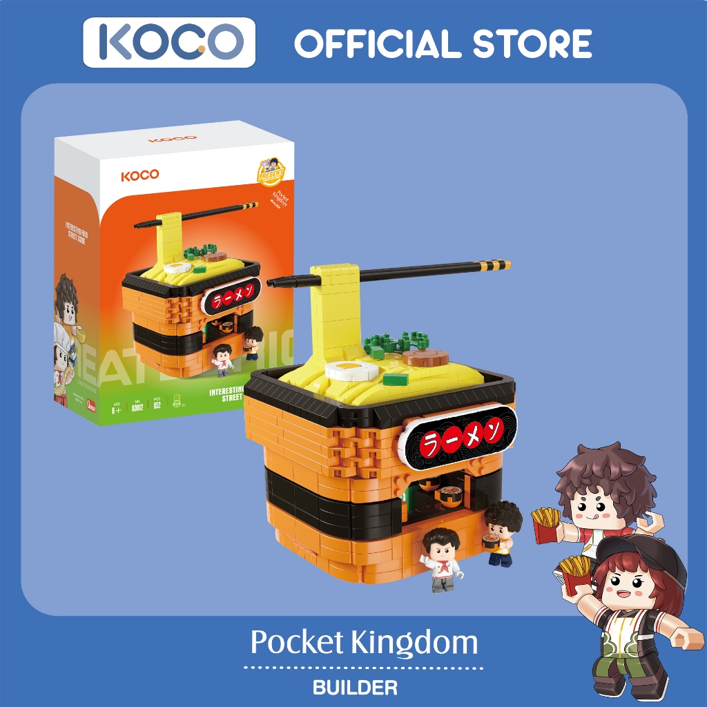 KOCO Food Street Ramen Noodle Restaurant 952pcs (KC03012) Micro Mini ...
