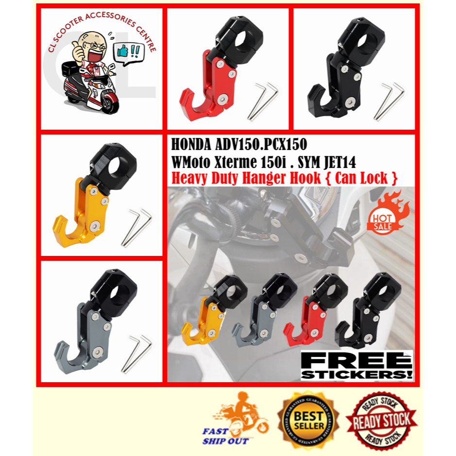 Motorcycle Hanger Hook HONDA ADV160 ADV150 SYM HUSKY 150 WMoto XDV 250 ...