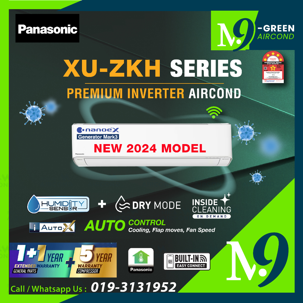 [2024 NEW] PANASONIC INVERTER R32 AIR CONDITIONER NEW MODEL YU-AKH/PU-AKH/KU-AKH/XU-ZKH | Shopee ...