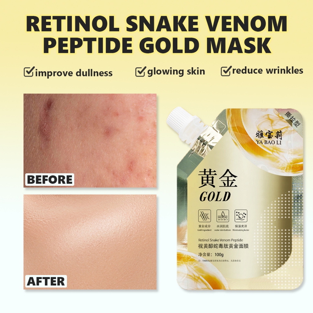 Retinol Snake Venom Peptide Gold Mask Moisturizing Skin Care Clear ...