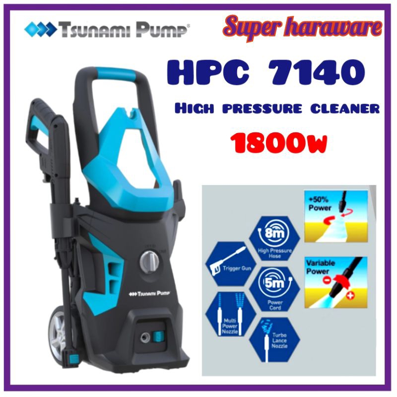 Tsunami HPC7140 1800W Water Jet High Pressure Cleaner Water Pump Water | Shopee Malaysia