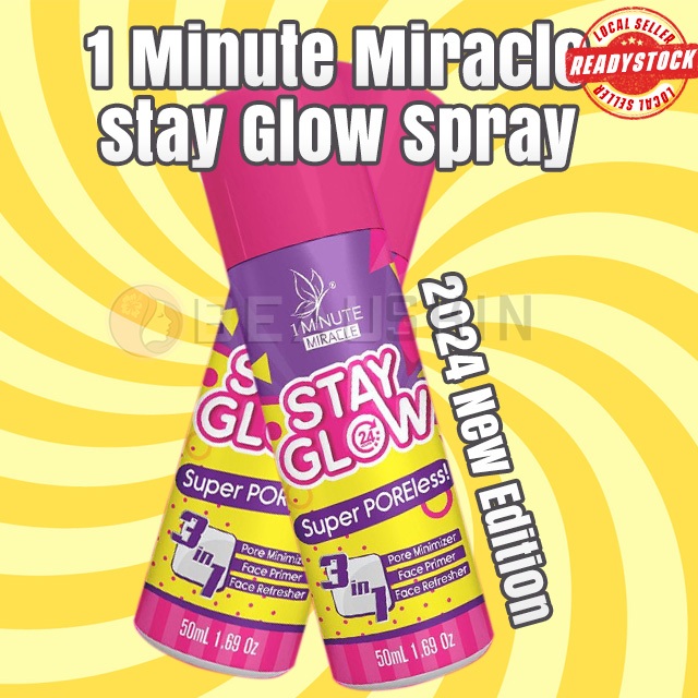 1 Minute Miracle Stay Glow Spray Latest 2024 Edition Beauty Makeup Face ...