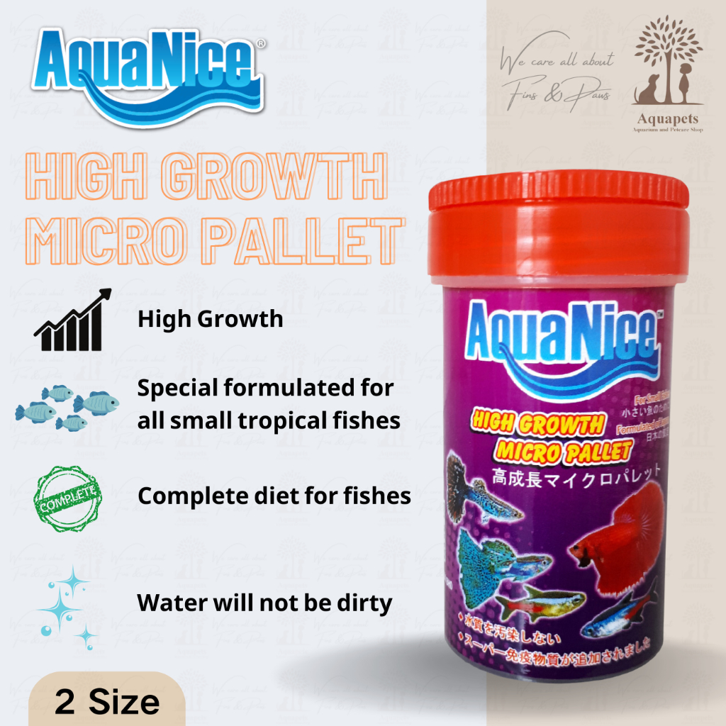 AquaNice High Growth Micro Pellet / Small Fish Food / Guppy Food ...