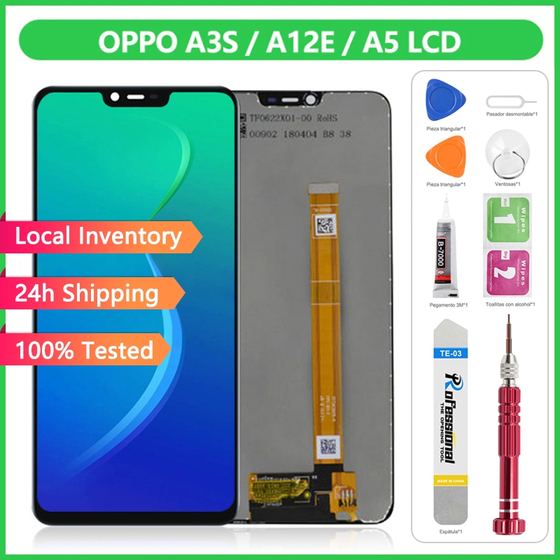 OPPO A3S / A12E / A5 / REALME C1 / REALME 2 RMX1809 LCD Display Screen+Touch Screen Digitizer ...