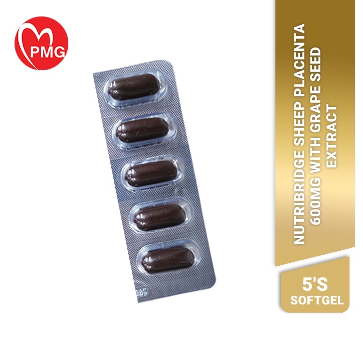NUTRIBRIDGE] Sheep Placenta 600MG Softgel With Grape Seed Extract ...