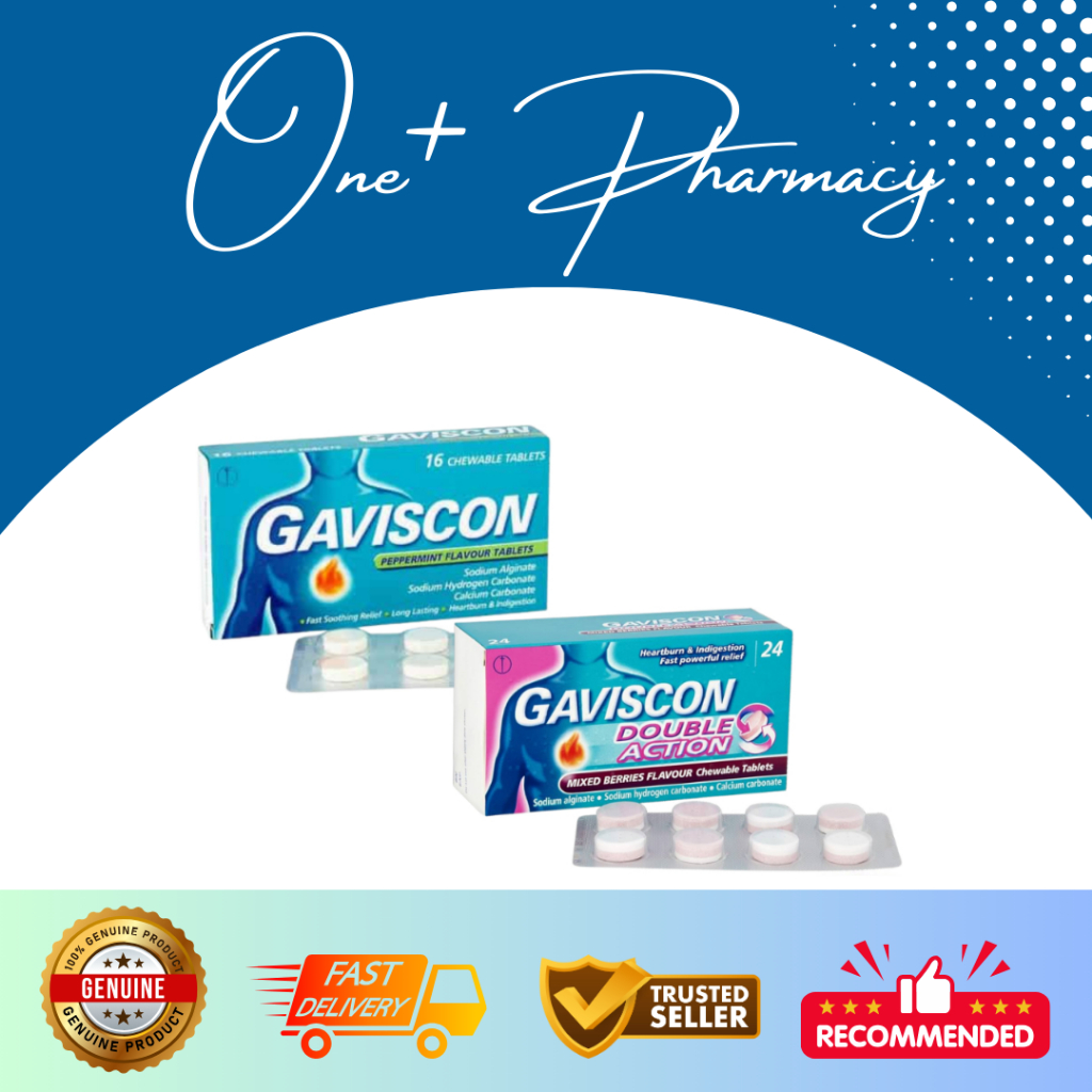 Gaviscon tablet 16's (regular/double action) | Shopee Malaysia