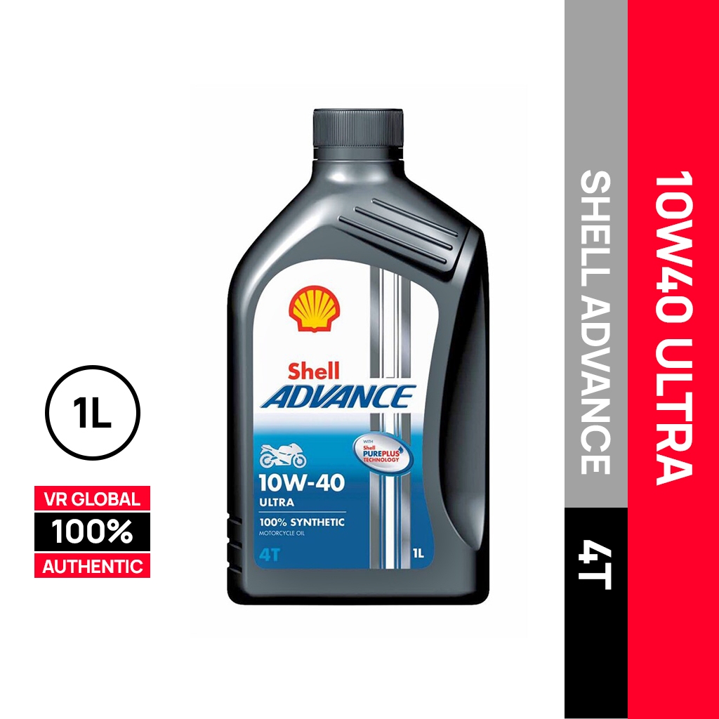 SHELL ADVANCE ULTRA 10W40 4T FULLY SYNTHETIC ENGINE OIL ITALY 1L ...