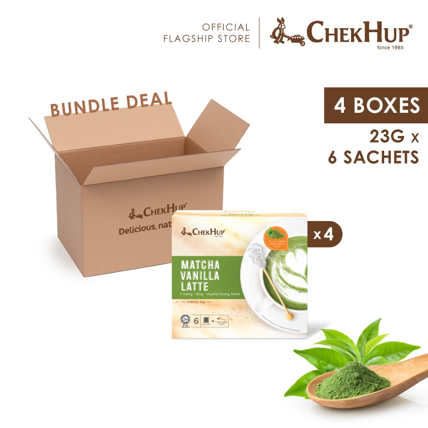 Chek Hup Microground Colombian Matcha Vanilla Latte (23g x 6s) [Bundle ...
