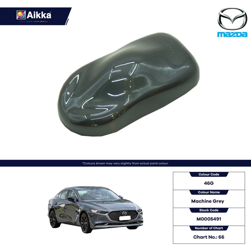 AIKKA MAZDA 46G* / MACHINE GREY / 2K PAINT / CAR AND MOTOR / DIY COLOR ...