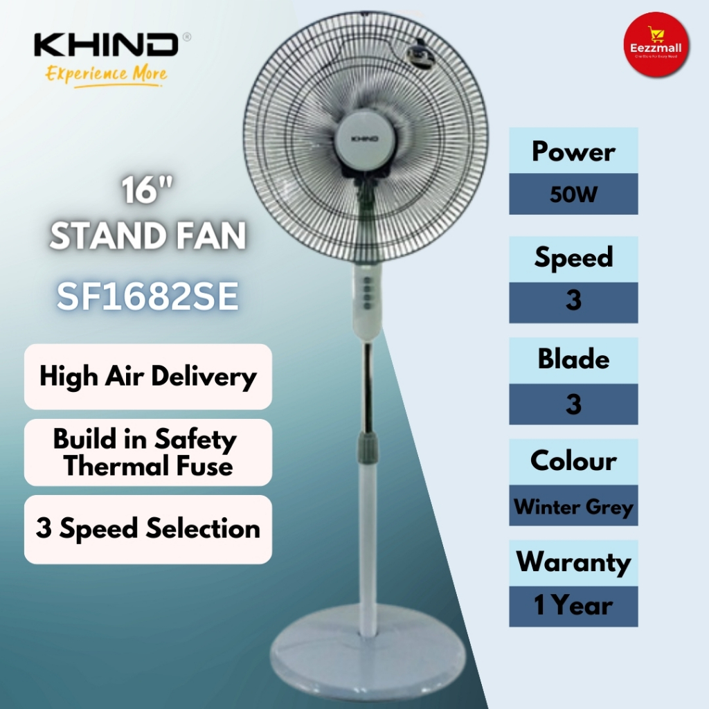 Khind Stand Fan (16”) SF-1682SE Kipas Berdiri 站立式风扇 | Shopee Malaysia
