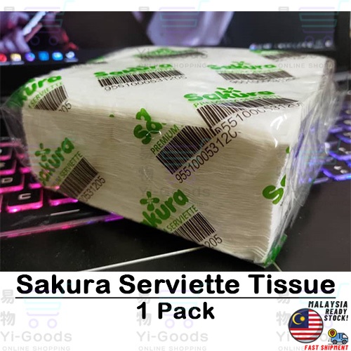Serviettes Tissue/Premiere/Sakura/Serviettes Tisu/Tissue Paper/45gsm (1 ...
