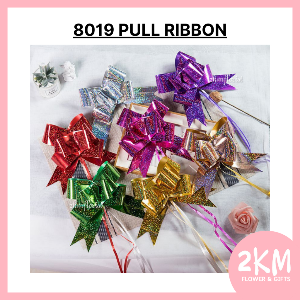 8019 PULL Ribbon Reben Riben Gift Organza Flower Bouquet Happy Birthday ...