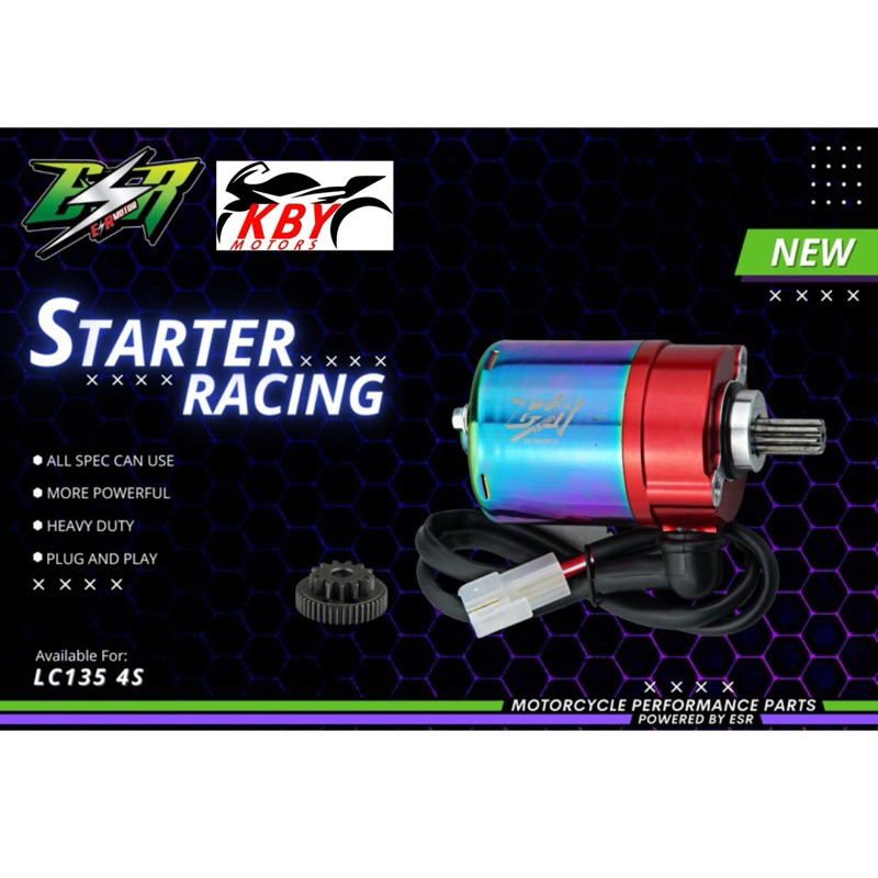 ESR RACING STARTER MOTOR WITH GEAR 100% ORIGINAL | Shopee Malaysia