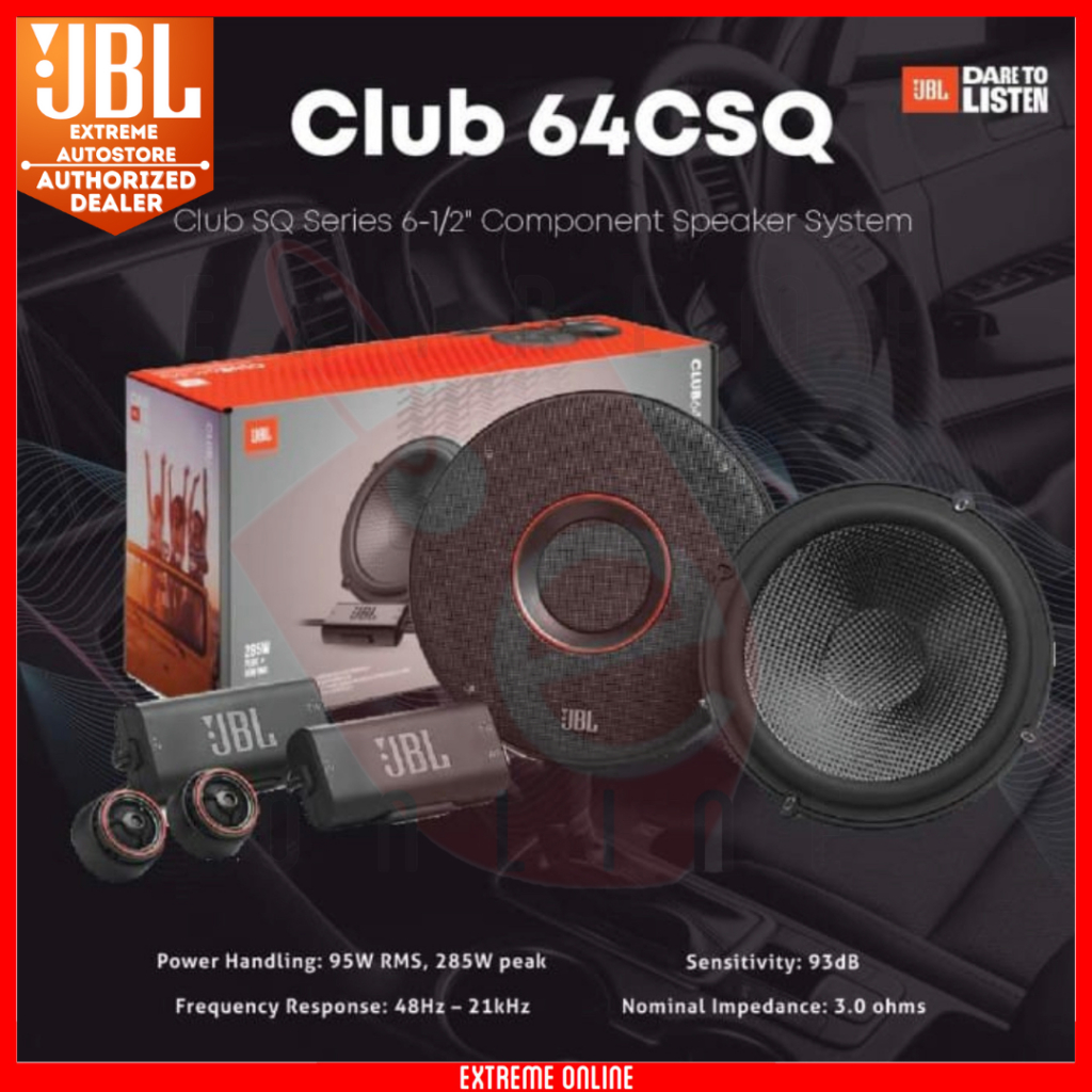 JBL Club 64CSQ Club SQ Series 6-1/2" component speaker system | Shopee Malaysia