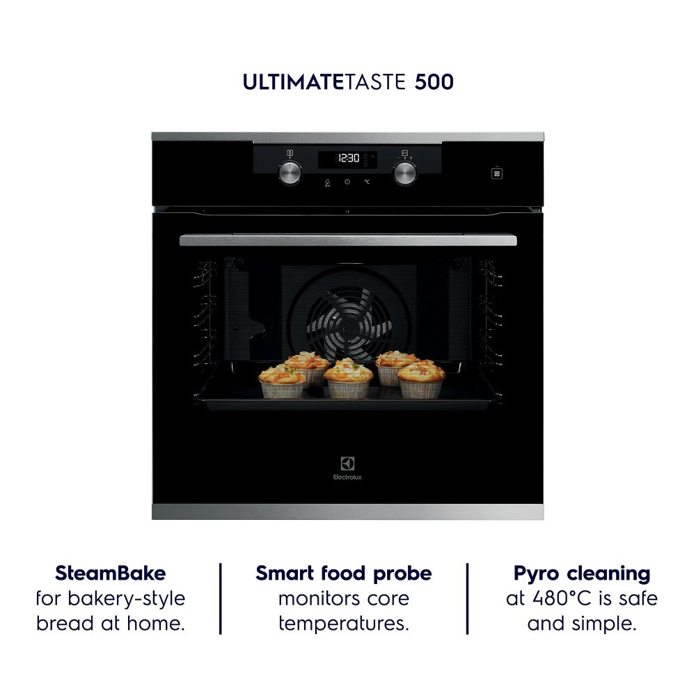 ELECTROLUX 72L ULTIMATETASTE™ 500 BUILT-IN ELECTRIC OVEN WITH STEAMBAKE ...