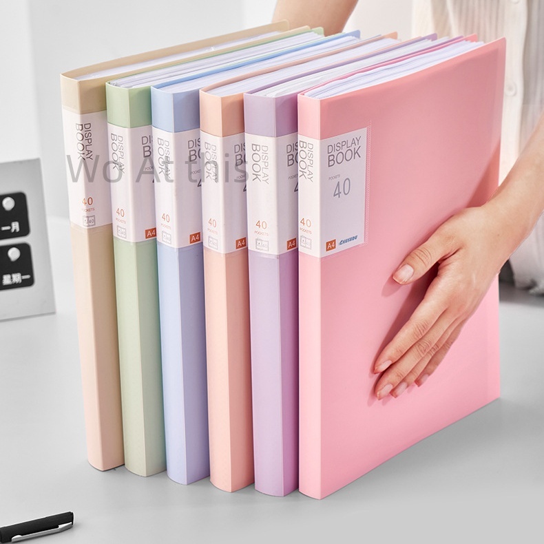 A4 20/30/60/80/100 Pages File Folder Multi-layer file organizer Clear ...