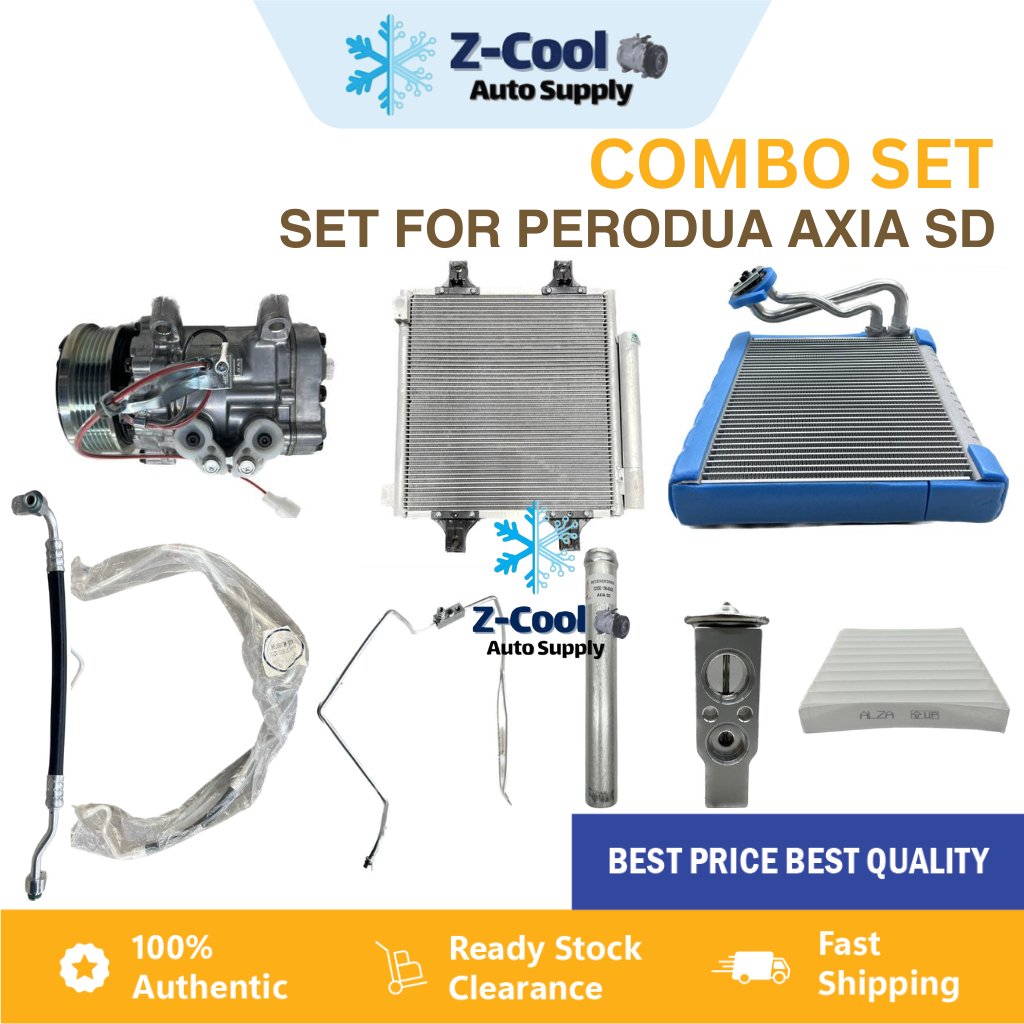 🔥COMBO FULL SET🔥 SUITABLE CAR AIRCOND PERODUA AXIA 2014 OEM NEW HOSE ...
